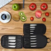 China Professional Chef Knife Roll Bag Leather Backpack Sling 11x3.5x20