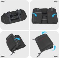 China Light Black 55L Foldable Weekender Bag Waterproof Tear Resistant With Shoes Compartment for sale