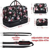 China Large Duffel Canvas Overnight Weekender Bag Carry On Tote Bag With Shoe Compartment for sale