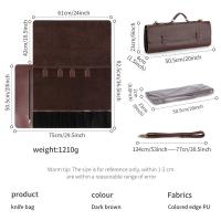 China Luxury Folding Custom Knife Bag Leather For Chefs Tactical 20x1.5x9