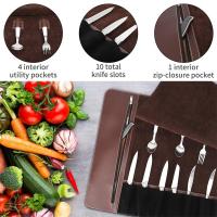 China Luxury Folding Custom Knife Bag Leather For Chefs Tactical 20x1.5x9