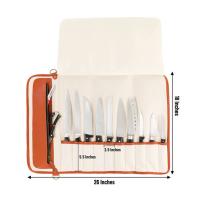 China Pocket Custom Knife Bag Vegan Leather Small Chef'S  Carrier 17x7.5x1.5