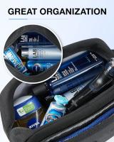 China Black Large Capacity Custom Travel Bag Water Resistant Toiletry Shaving For Men for sale
