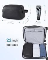 China Black Large Capacity Custom Travel Bag Water Resistant Toiletry Shaving For Men for sale