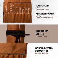 China Durable Knife Roll Bag Canvas Carrying Case For Kitchen for sale