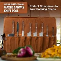 China Durable Knife Roll Bag Canvas Carrying Case For Kitchen for sale