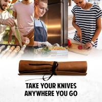 China Durable Knife Roll Bag Canvas Carrying Case For Kitchen for sale