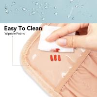 China Waterproof Makeup Toiletry Travel Bag Portable Blue PU Leather for sale