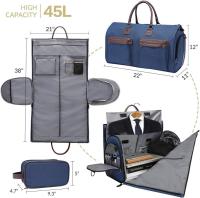 China Carry On Large Blue 2 In 1 Hanging Bag Suitcase Custom Travel Bag With Toiletry Bag for sale