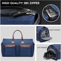 China Carry On Large Blue 2 In 1 Hanging Bag Suitcase Custom Travel Bag With Toiletry Bag for sale
