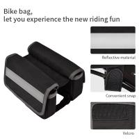 China Large Phone Bike Bag OEM Waterproof Rear Under Seat Reflective Strip Pouch For Cycling 7X6X5