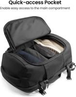 China Flight Approved Carry On Travel Bag Custom Black Big Capacity For Business Trip for sale