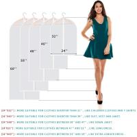 China Clear Pvc Hanging Custom Travel Garment Bag For Long Dresses Clothes Full Zipper for sale