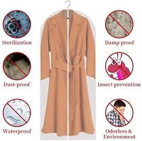 China Clear Pvc Hanging Custom Travel Garment Bag For Long Dresses Clothes Full Zipper for sale