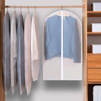 China Clear Pvc Hanging Custom Travel Garment Bag For Long Dresses Clothes Full Zipper for sale