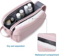 China Pink Dopp Kit Water Resistant Shaving Cosmetic Makeup Custom Travel Bag For Women for sale