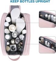 China Pink Dopp Kit Water Resistant Shaving Cosmetic Makeup Custom Travel Bag For Women for sale