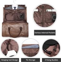 China 50L Leather Custom Travel Garment Bag Compartment Business Mens Suit ISO900 for sale
