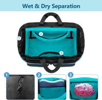 China Large Waterproof Drawstring Beach Swim Gym Pool Sports Mesh Custom Travel Bag For Men And Women for sale