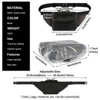 China Small Crossbody Waist Bag Pack Fanny Mens 8.3x7x17.3