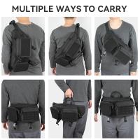 China Men'S Custom Waist Bag Sports Polyester Black 48.2x15.2x22.8CM for sale