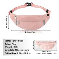 China Shoulder Wallet Fanny Pink Custom Waist Bag Hiking Crossbody For Women 12.8X9.6
