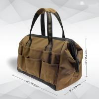 China Premium Heavy Duty 14inch Tote Wide-Mouth Custom Travel Tool Bag for sale