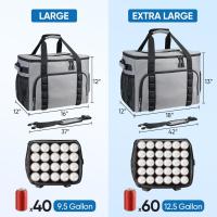 China Extra Large 40/60 Cans Volume Soft Leakproof Beach Camping Kayaking Road Trips Custom Travel Cooler Bag for sale