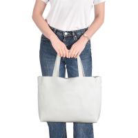 China Foldable Grocery Canvas Reusable Shopping Bag Totes Long Handle 4.4x6.7x11
