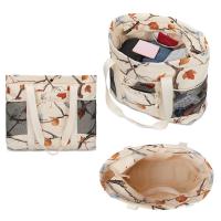 China Grid Eco Friendly Grocery Shopping Bags Handbag Reusable Multi Pockets 44x13x38cm for sale