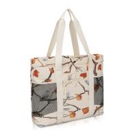 China Grid Eco Friendly Grocery Shopping Bags Handbag Reusable Multi Pockets 44x13x38cm for sale