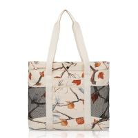 China Grid Eco Friendly Grocery Shopping Bags Handbag Reusable Multi Pockets 44x13x38cm for sale