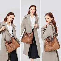 China Faux Leather Lightweight Crossbody Shopping Bag Black Reusable Concealed 13x5x12