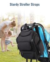China Water Resistant Multifunctional Diaper Custom Travel Bag with 2 Side Insulated Pockets For Men Women for sale