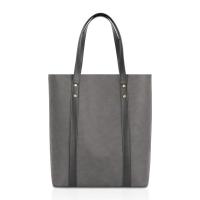 China Printing Custom Shopping Bags Custom Zipper Pocket Leather Shopper Tote 13X5X15