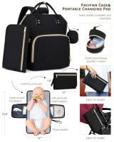 China Large Stylish Waterproof Mommy Dad Custom Travel Bag with Changing Pad Pacifier Case for sale