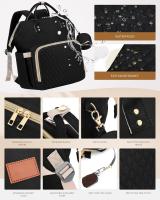 China Large Stylish Waterproof Mommy Dad Custom Travel Bag with Changing Pad Pacifier Case for sale