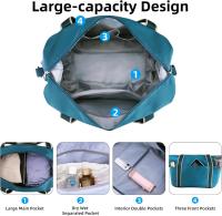 China Foldable Waterproof  Weekender Overnight Carry On Gym Luggage Custom Travel Bag with Detachable Shoulder Strap for sale