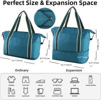 China Foldable Waterproof  Weekender Overnight Carry On Gym Luggage Custom Travel Bag with Detachable Shoulder Strap for sale