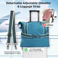 China Foldable Waterproof  Weekender Overnight Carry On Gym Luggage Custom Travel Bag with Detachable Shoulder Strap for sale