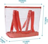 China 14 Inch Custom Shopping Bags With Logo Pvc Clear Tote Bag Stadium Outdoor Pool for sale