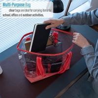 China 14 Inch Custom Shopping Bags With Logo Pvc Clear Tote Bag Stadium Outdoor Pool for sale