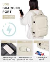 China Beige Large Airline Approved Carry On Waterproof Business Work Custom Travel Bag for Women Men for sale
