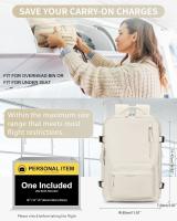 China Beige Large Airline Approved Carry On Waterproof Business Work Custom Travel Bag for Women Men for sale