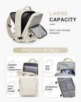China Beige Large Airline Approved Carry On Waterproof Business Work Custom Travel Bag for Women Men for sale