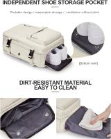 China Beige Large Airline Approved Carry On Waterproof Business Work Custom Travel Bag for Women Men for sale