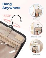 China Portable Cosmetic Large Capacity Door Room Essentials Custom Travel Bag With Hanging Hook for sale