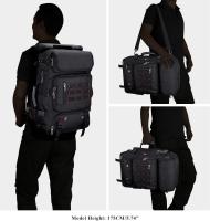 China Black Large Capacity Airline Convertible Nylon Carry on Customizable Duffle Bags for Men for sale
