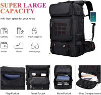 China Black Large Capacity Airline Convertible Nylon Carry on Customizable Duffle Bags for Men for sale