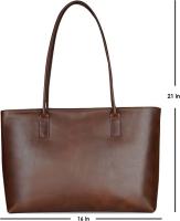 China Vintage Briefcase Computer Leather Laptop Tote Bag , 16x21 Work Office Shoulder Bag for sale